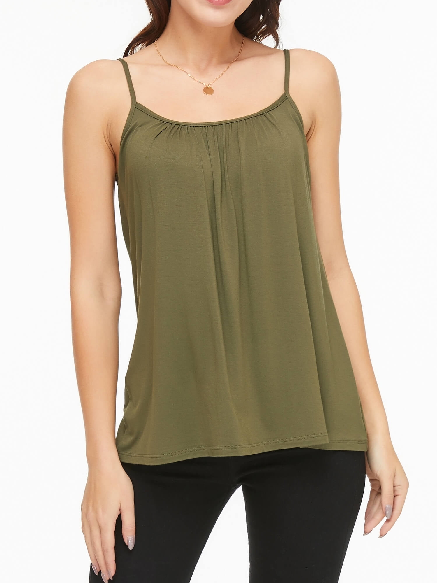 ANYFIT WEAR Women Tank Top with Built in Bra Flowly Relaxed Cami ...