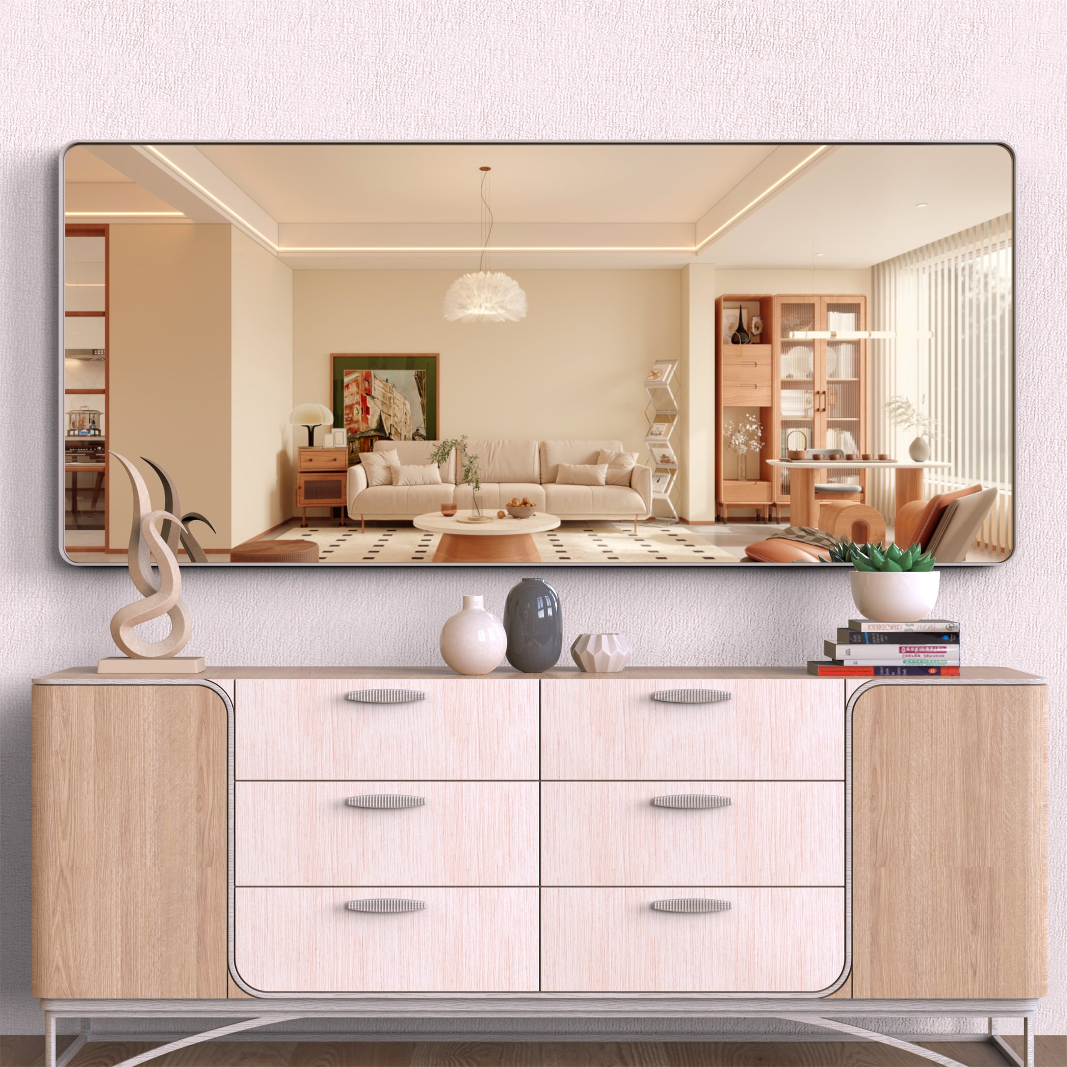 ANYHI Bathroom Mirror with Removable Tray Wall Mount Mirror,Vertical ...