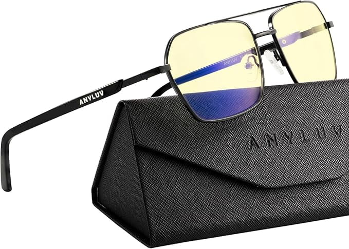 ANYLUV Blue Light Glasses Men/Women, Blue Light Blocking Glasses ...