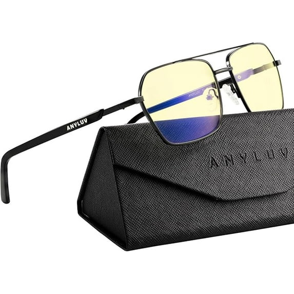ANYLUV Blue Light Glasses Men/Women, Blue Light Blocking Glasses ...