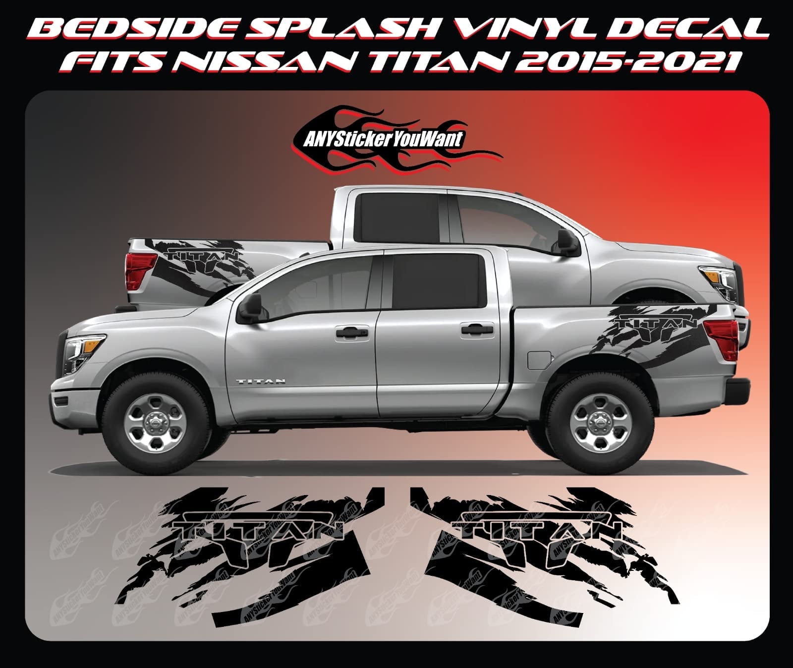 ANYStickerYouWant - Bedside Splash Graphic Vinyl Decal Compatible with ...