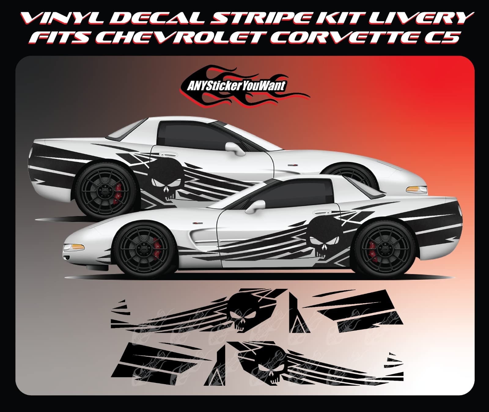 ANYStickerYouWant - Stripe Kit Livery Side Graphic Vinyl Decal Fits on ...