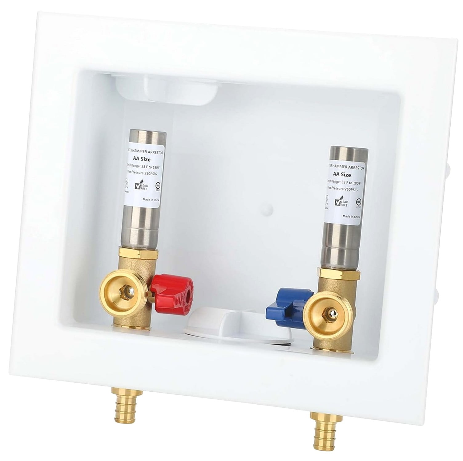 ANYWAY.GO (1 Pack) Washing Machine Outlet Box PEX with Arrestors and ...