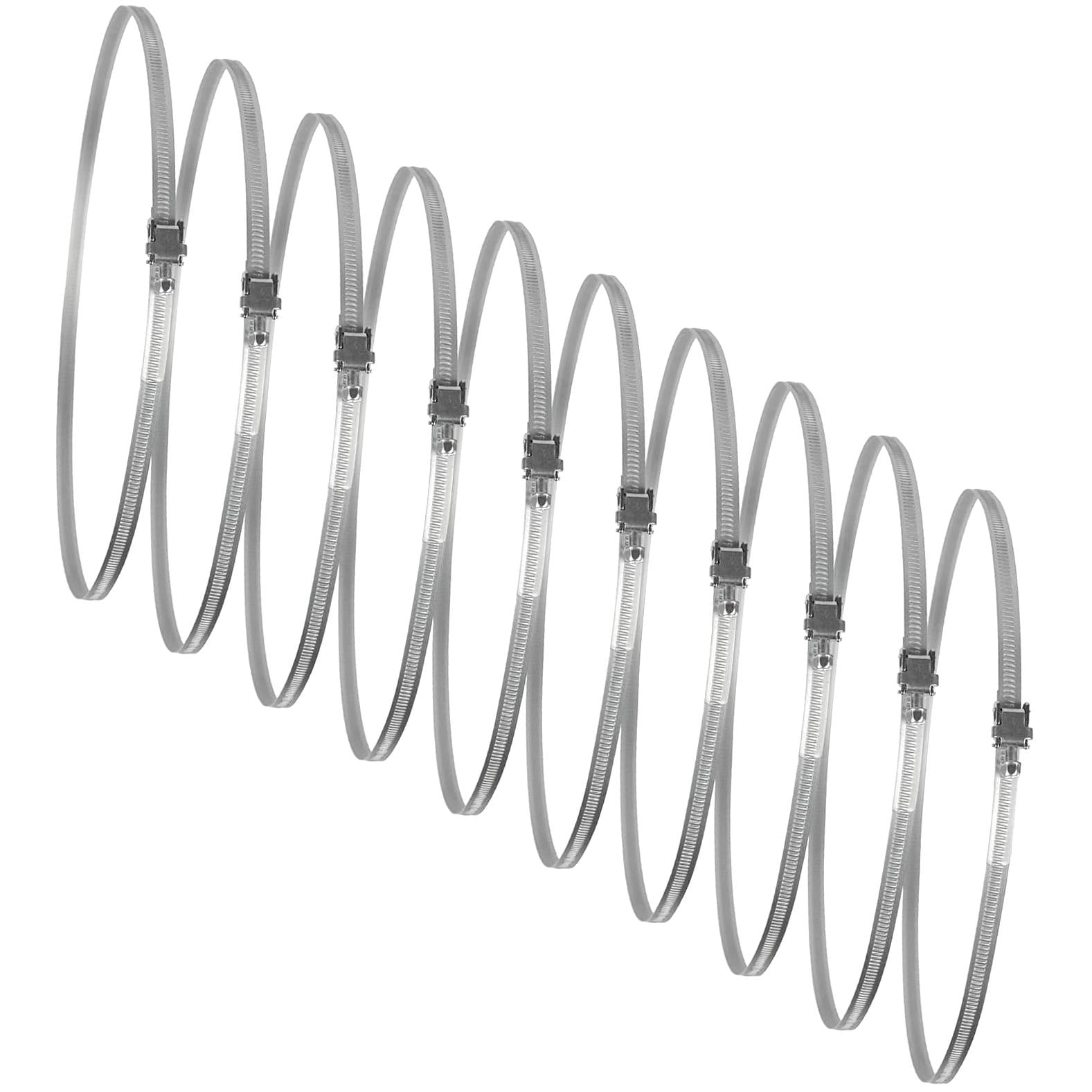 ANYWAY.GO 10" Inch Ducting Clamp - 10 Pieces of Adjustable Galvanized ...