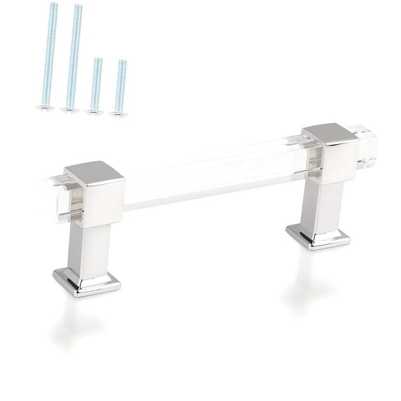 ANYWAY.GO 10 Pack Cabinet Pulls with Square Acrylic Tube, 3-1/2 Inch ...