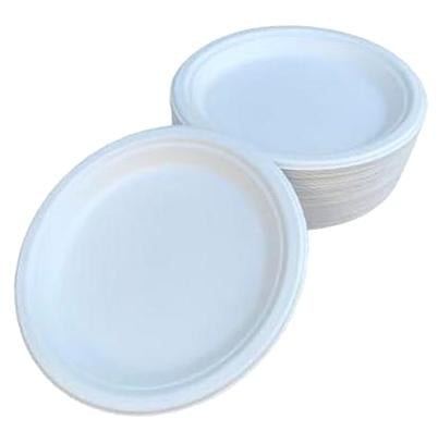 ANYWAY.GO 100% Paper Plates [50-Pack] Natural , Heavy-Duty (9 inch ...