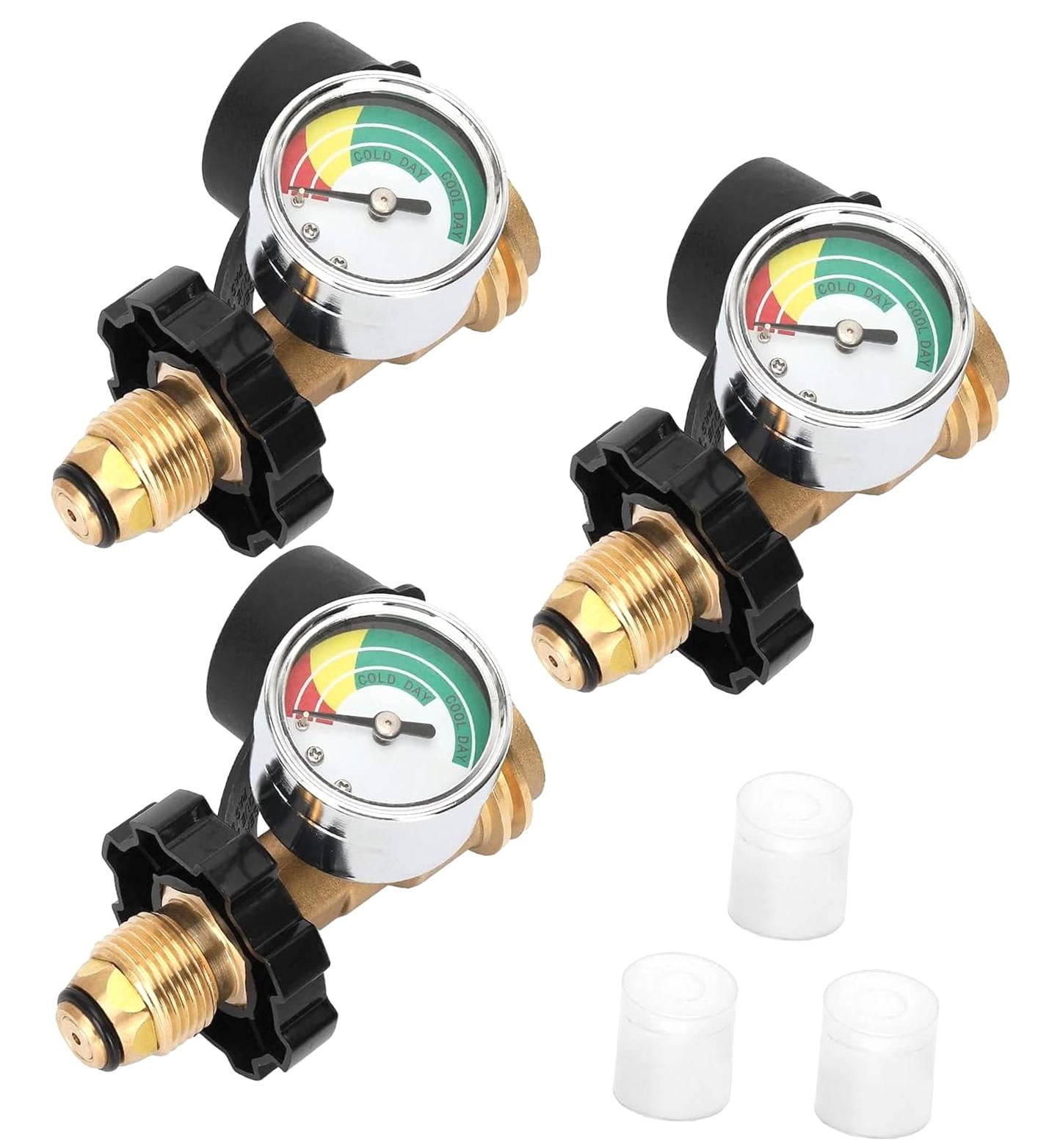 ANYWAY.GO 100 lb Propane Tank Gauge Adapter Converts POL LP Tank Valve ...