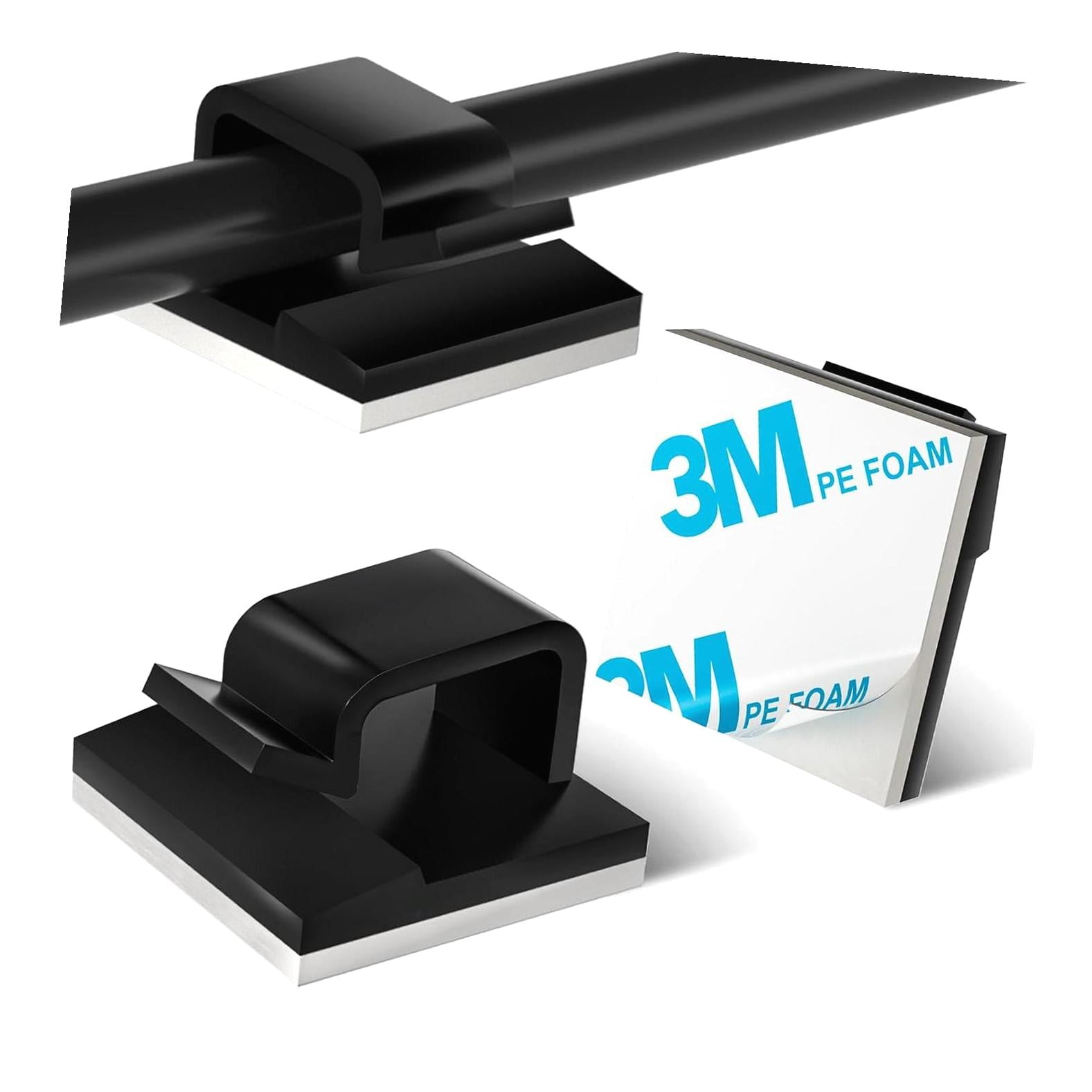 ANYWAY.GO 100PCS Cable Clips, Strong Adhesive Wire Clips Cord ...