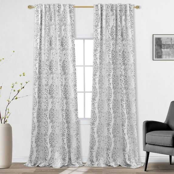 ANYWAY.GO 102 Inch Long 2 Panels Curtain Sets Room, Pattern 50% Out ...