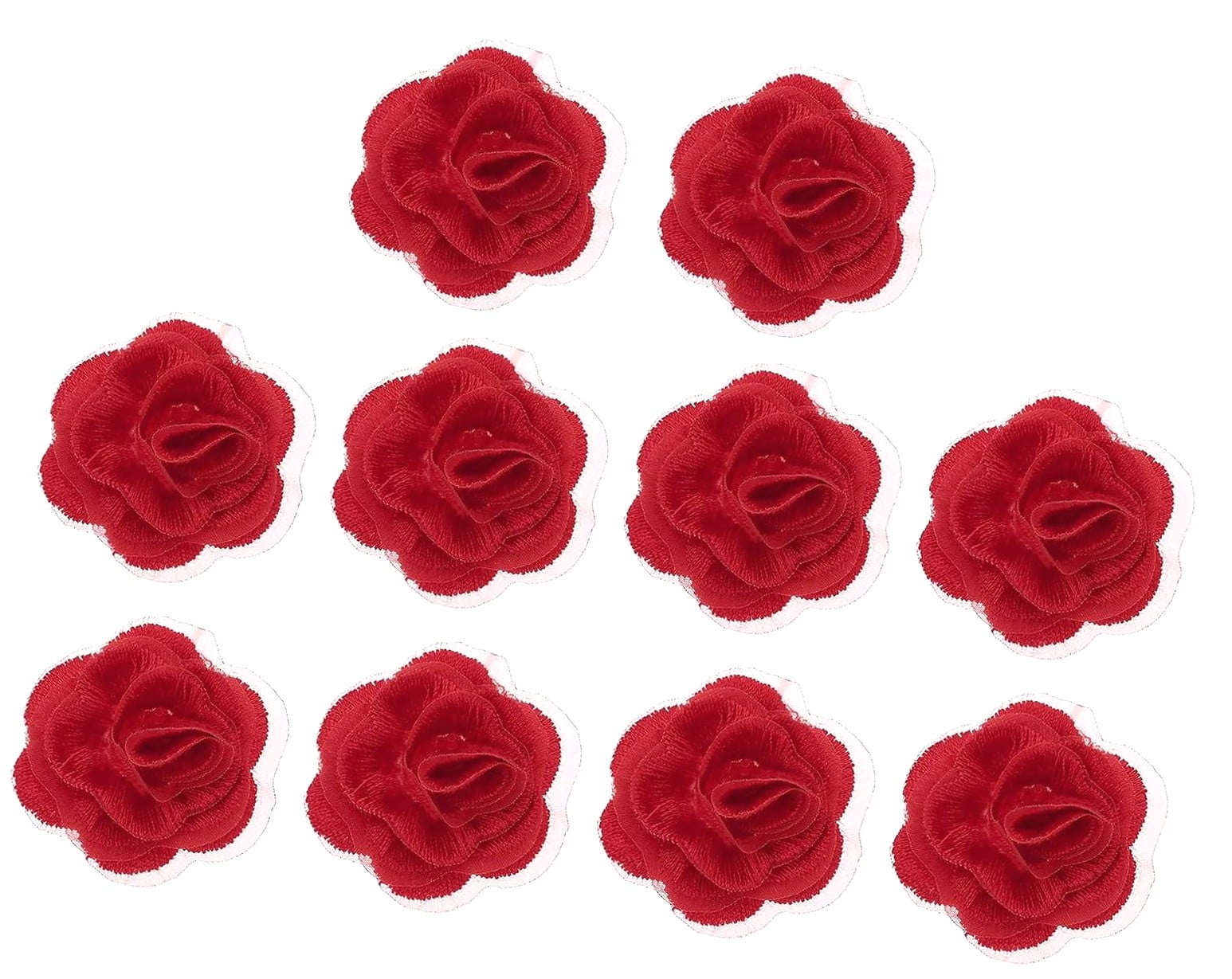 ANYWAY.GO 10Pcs Lace Embroidery Applique, 3D Embroidered Floral Sew ...