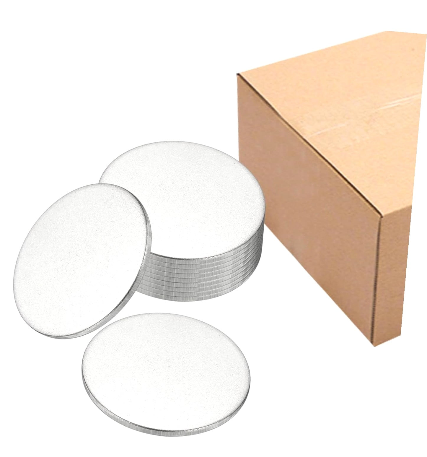 ANYWAY.GO 10Pcs Metal Blanks, 42mm Round Name Tags Blanks Metal Plate ...