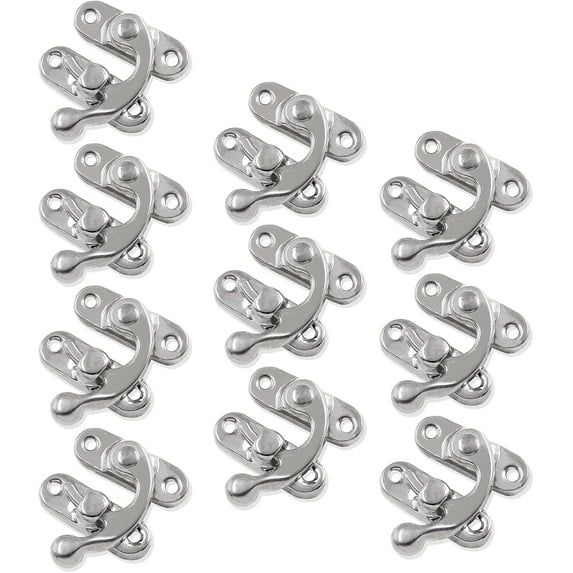 ANYWAY.GO 10Pcs Swing Arm Right Hasp, Wooden Jewelry Box Lock for ...