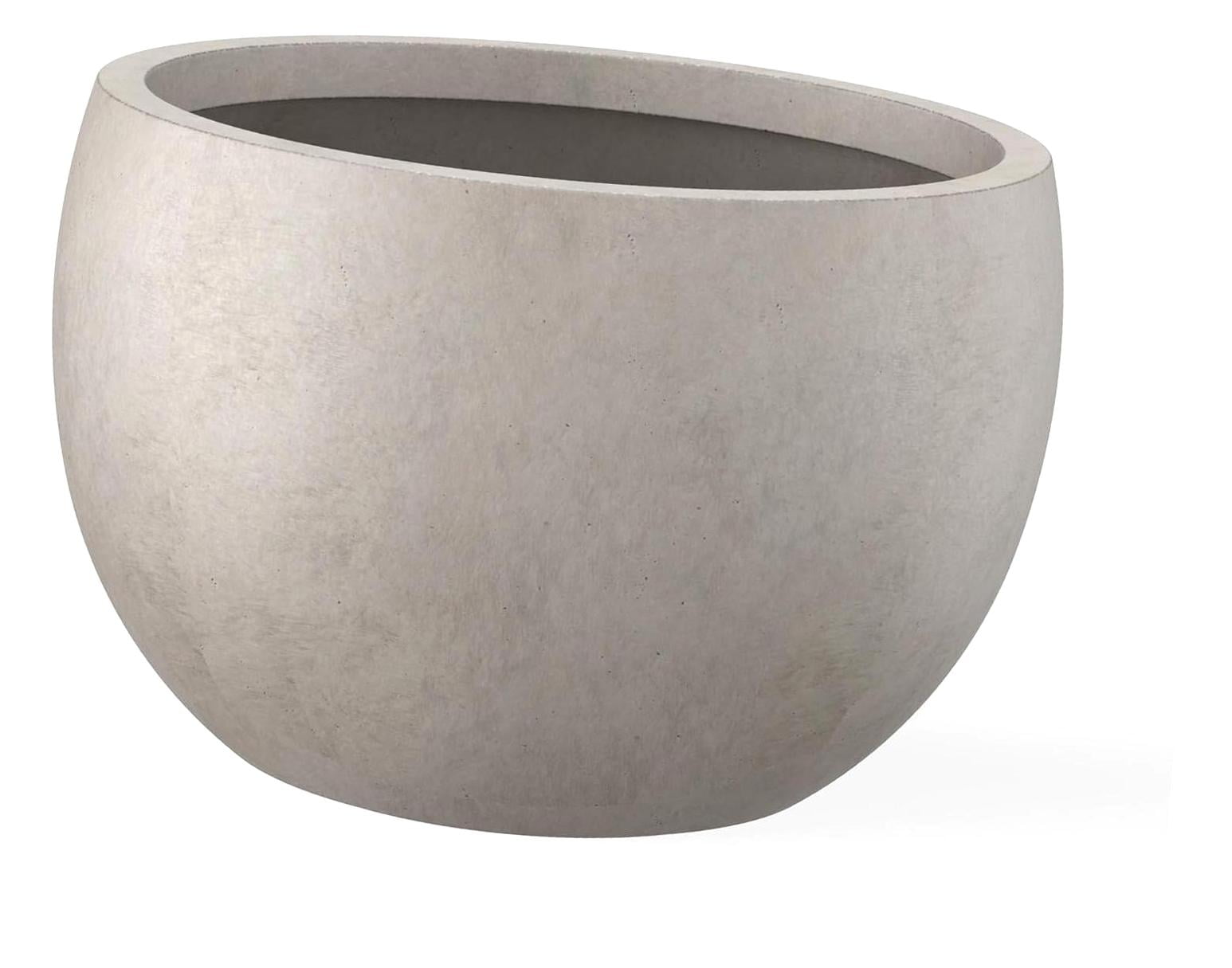 ANYWAY.GO 11.8" Diameter Round Concrete Planter, Large Indoor/ Plant ...