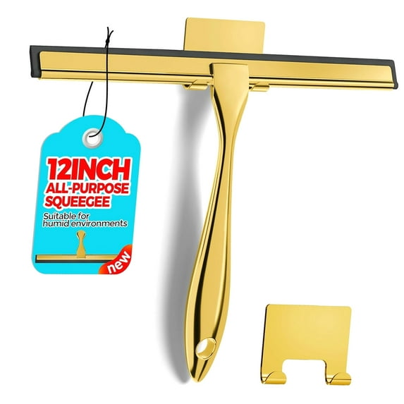 ANYWAY.GO 12-Inch Golden All-Purpose Shower Squeegee for Shower Doors ...