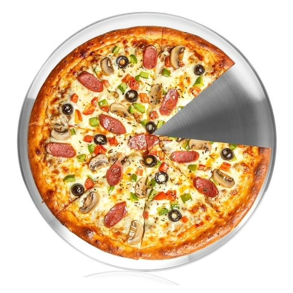 ANYWAY.GO 12 Inch Pizza Pan for Oven Steel Baking Sheet Round Plates ...