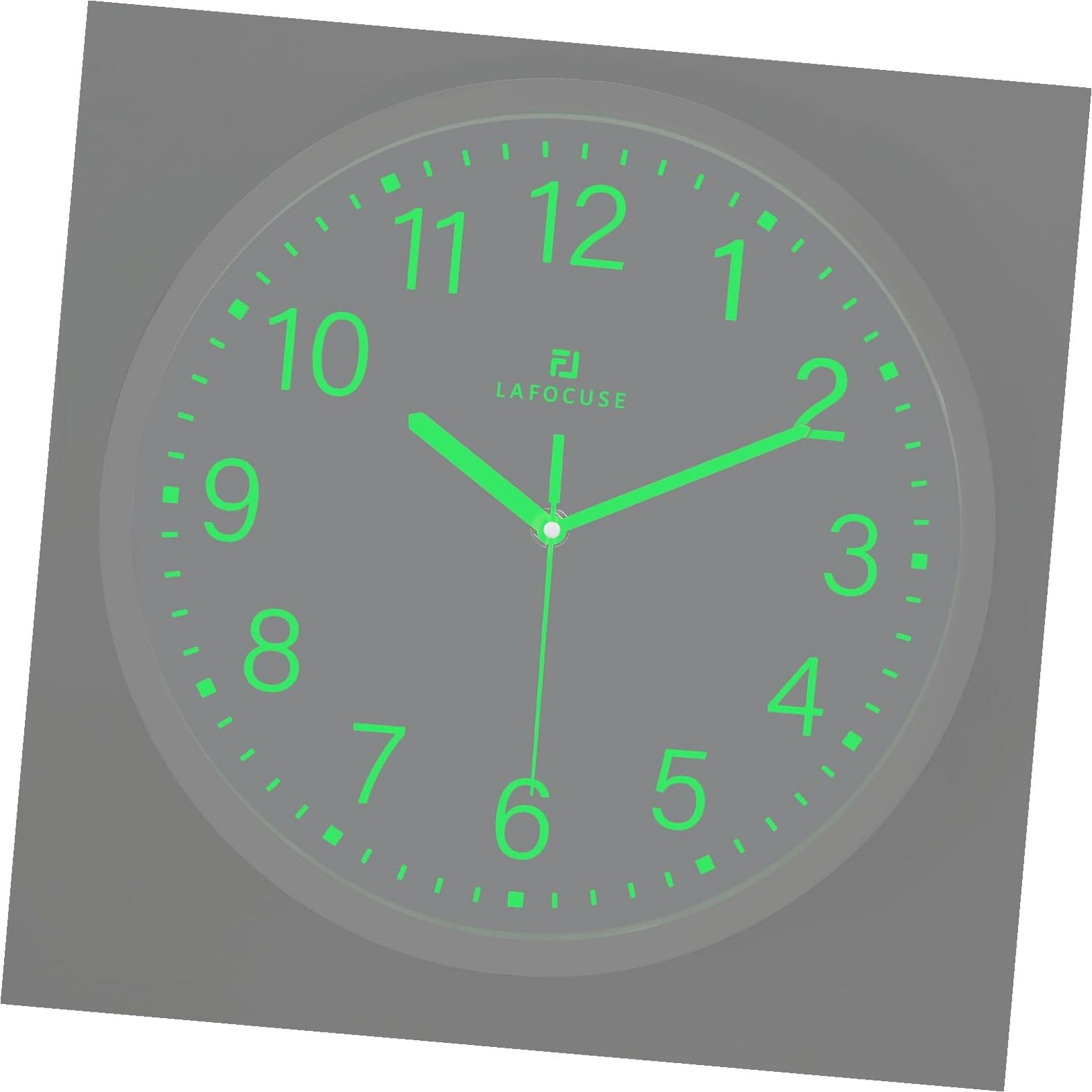 ANYWAY.GO 12 Inch Wall Clock White Silent Non Ticking, Night Light ...