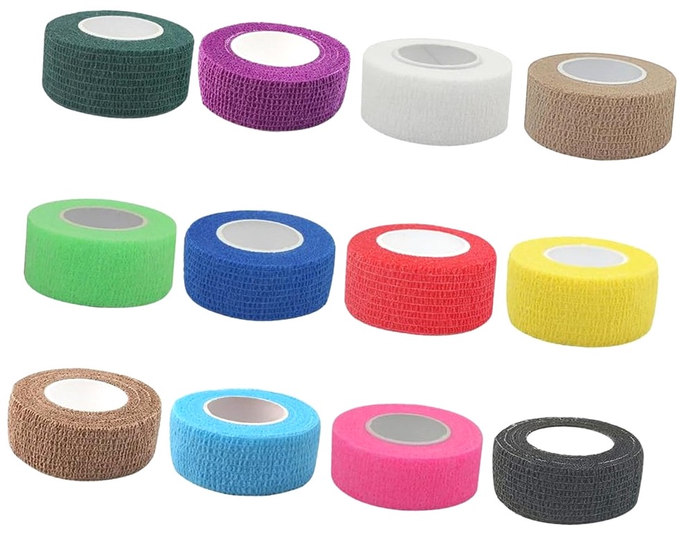 ANYWAY.GO [12 Pack-1" x5Yards] Bandage Wrap, Tape, Wrist and Ankle Wrap ...