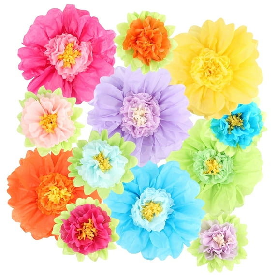 ANYWAY.GO 12 Pcs 18" 10'' Tissue Paper Set,Large Pom Paper , Party Wall ...