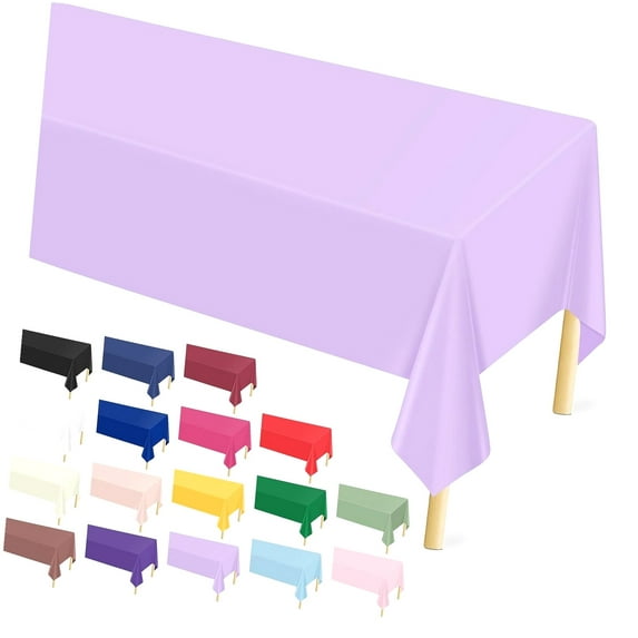 ANYWAY.GO 12 Pcs Light Plastic Tablecloth for Rectangle Table, 54 × 108 ...