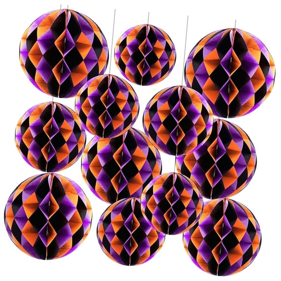 ANYWAY.GO 12 Pcs Party Decorations Set 6" 8" 10" 12" Birthday Balls Party Decorations Orange ...