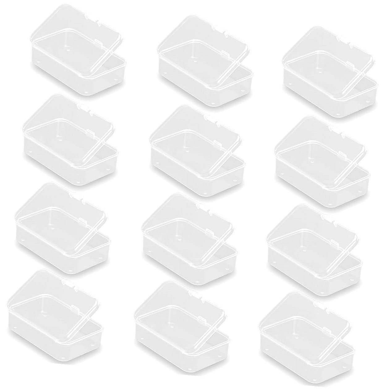 ANYWAY.GO 12 Pieces Clear Plastic Box Containers (3.27 2.13 1.02 inch ...