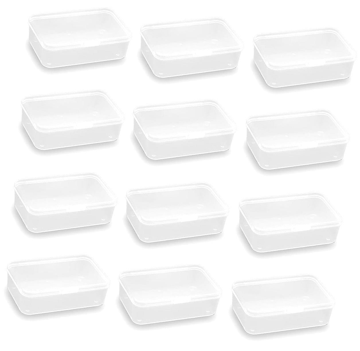 ANYWAY.GO 12 pcs Clear Plastic Box Containers (4.65" 2.84" 1.38 inch ...