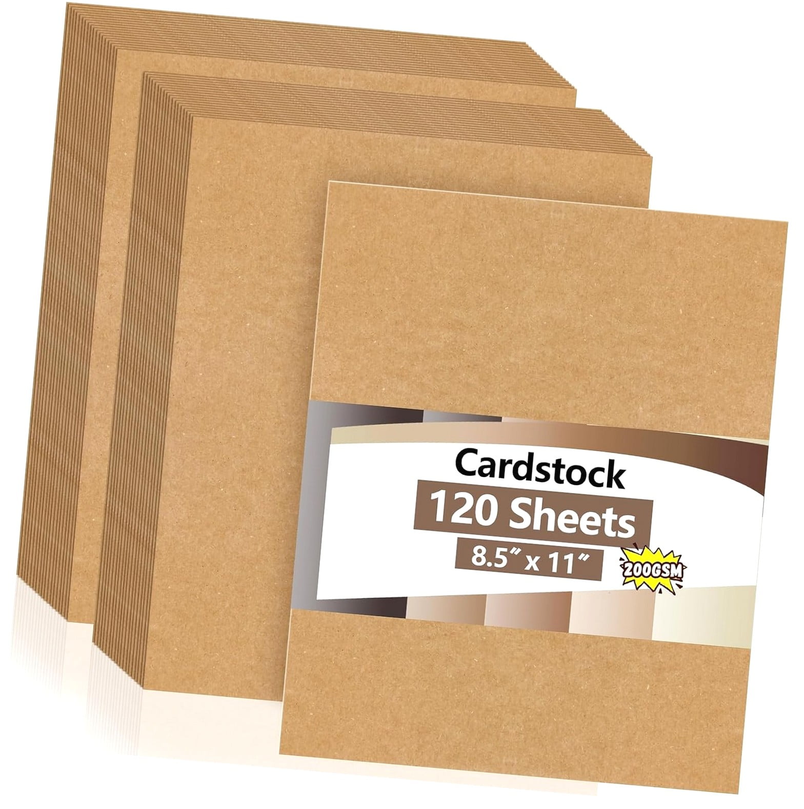 ANYWAY.GO 120 Brown Cardstocks, 8.5 11 Inch Letter Size Thick Paper ...