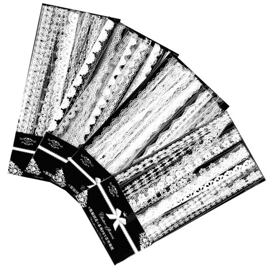 ANYWAY.GO 120 Pcs Lace Scrapbook Stickers, White Lace Scrapbooking ...