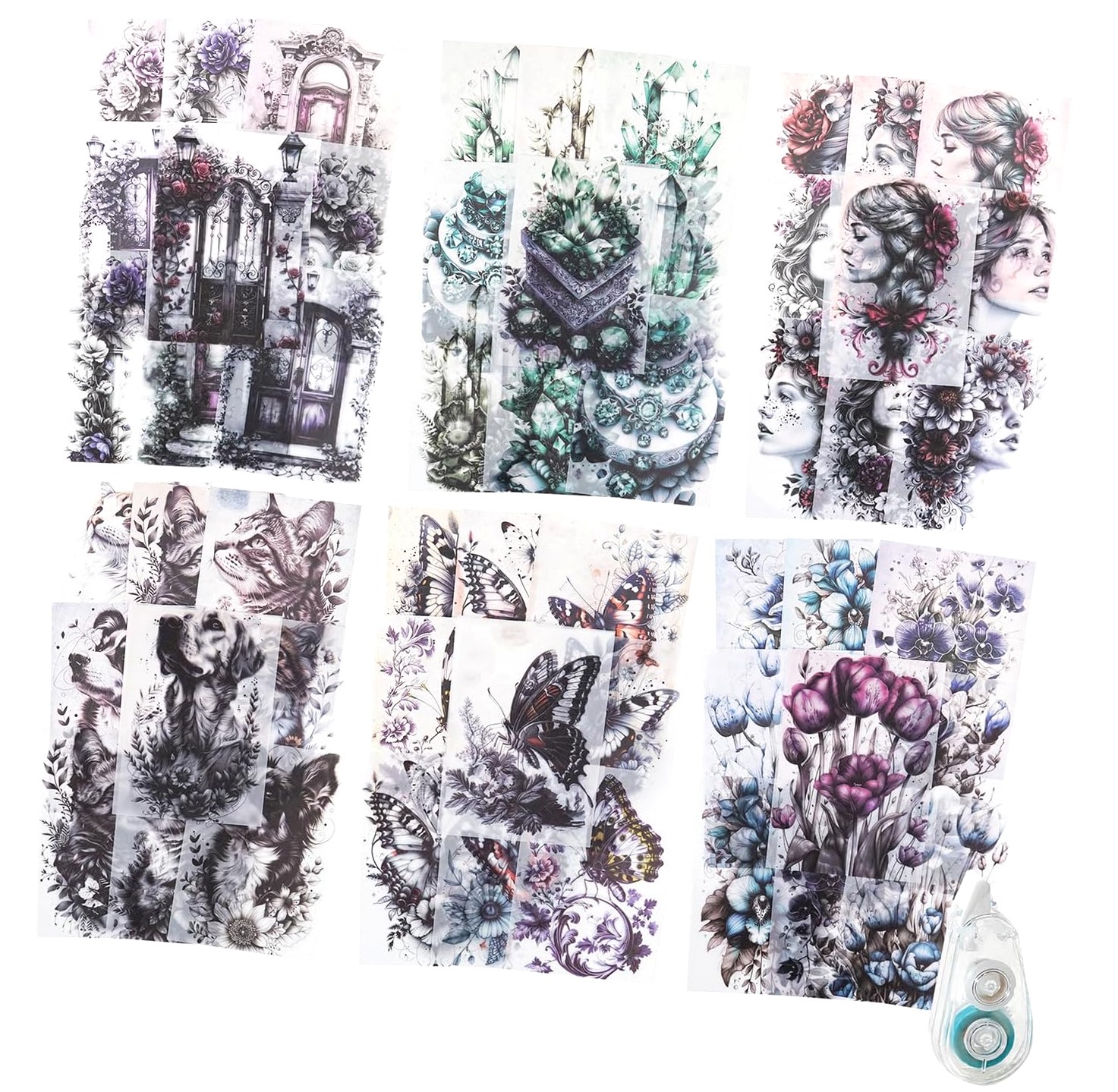 ANYWAY.GO 120Pcs Scrapbook Paper, Sulphate Ephemera Pack for Journaling ...