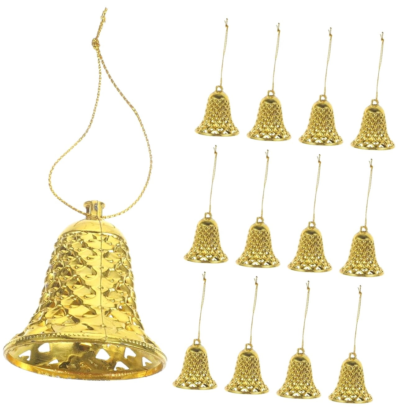 ANYWAY.GO 12PCS Christmas Bells Plastic Bells for Jewelry Wind Chime ...