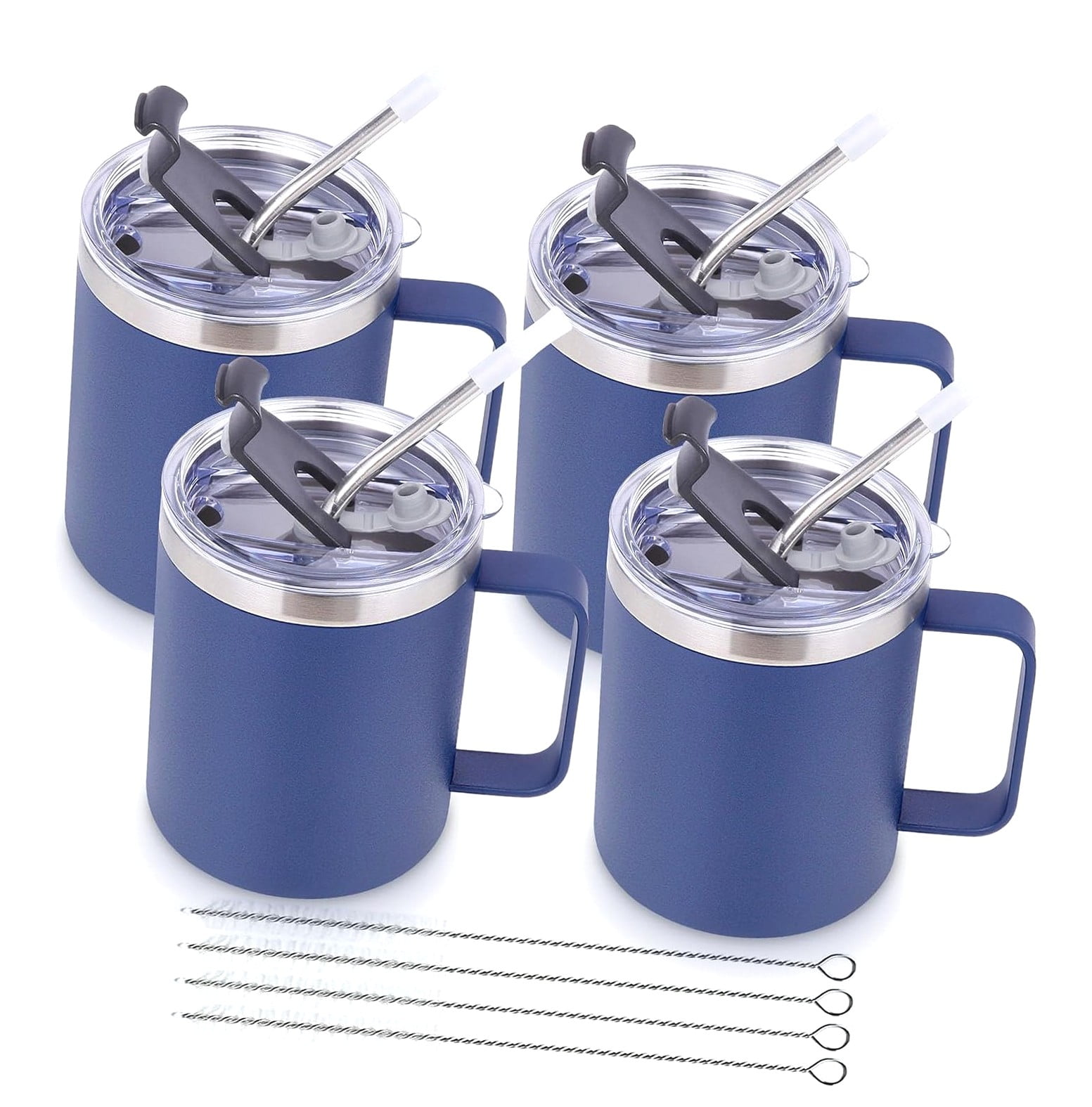 ANYWAY.GO 12oz Insulated Leakproof Tumbler Lid Bulk 4 Pack, Double Wall ...