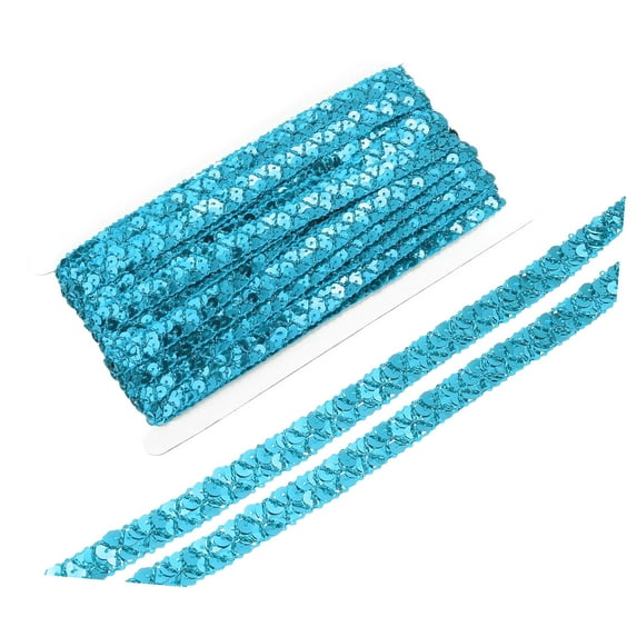 ANYWAY.GO 14 Yard Sequins Lace 2 Row 0.6 Inch Sequin Braid Strip ...