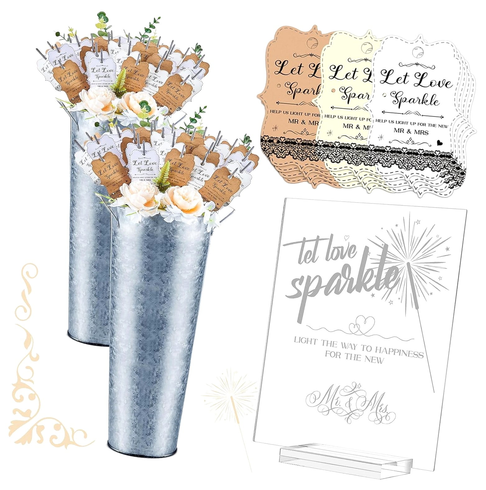 ANYWAY.GO 153 Pcs Wedding Send Off Set, 150 , 2 Pack 12.2 Inch ...