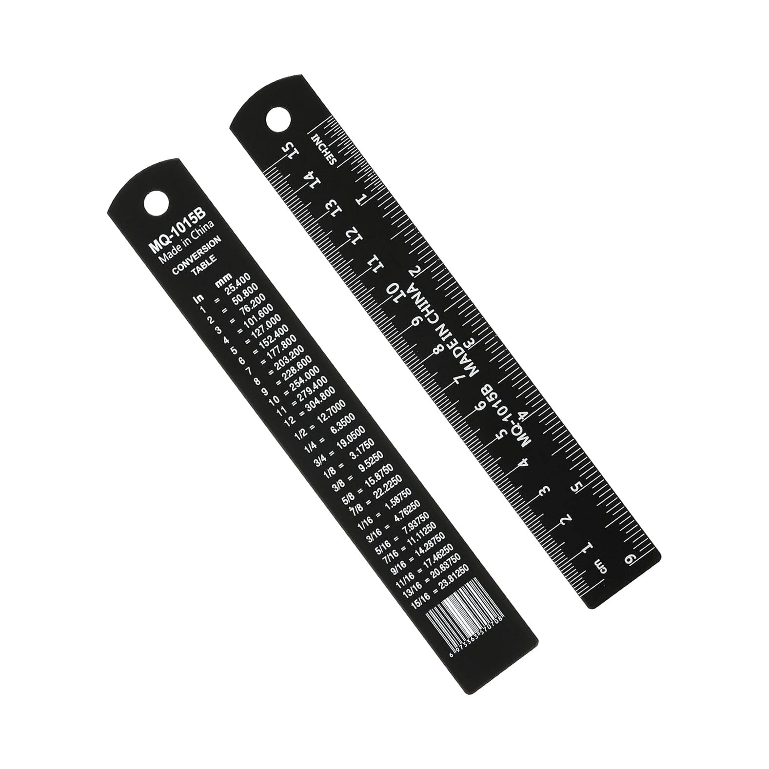 ANYWAY.GO 15cm/6" Metal Ruler, 2 Pack Aluminum Alloy Rulers with ...