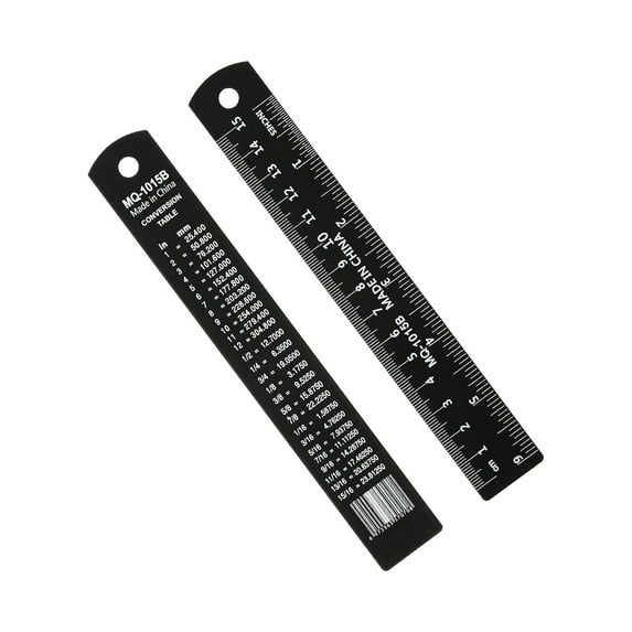 ANYWAY.GO 15cm/6" Metal Ruler, 2 Pack Aluminum Alloy Rulers with ...