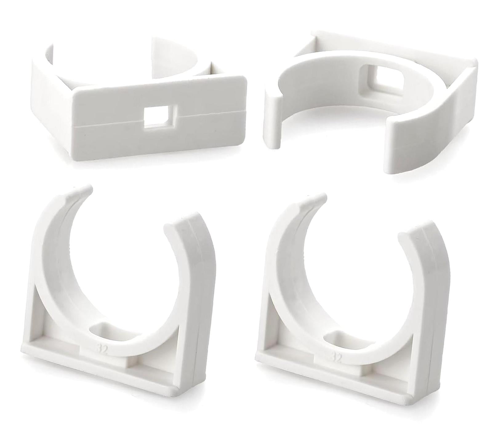 ANYWAY.GO 16mm/0.63" (50 PCS) U-Shaped PVC Pipe Clamps (White), Hose ...