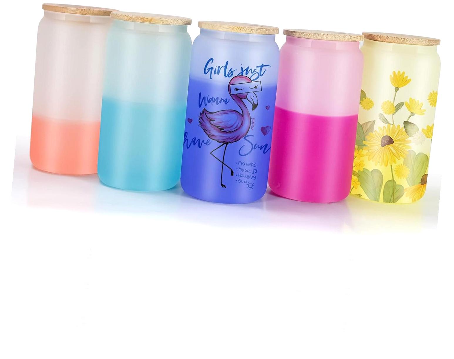 ANYWAY.GO 16oz Sublimation Color Changing Cups With and Straws - 5 Pcs ...