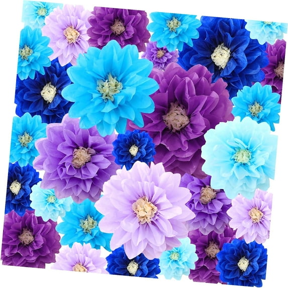 ANYWAY.GO 18 Pcs Paper Tissue Paper Pom Poms for Floral Party Backdrop Wedding Birthday Party ...