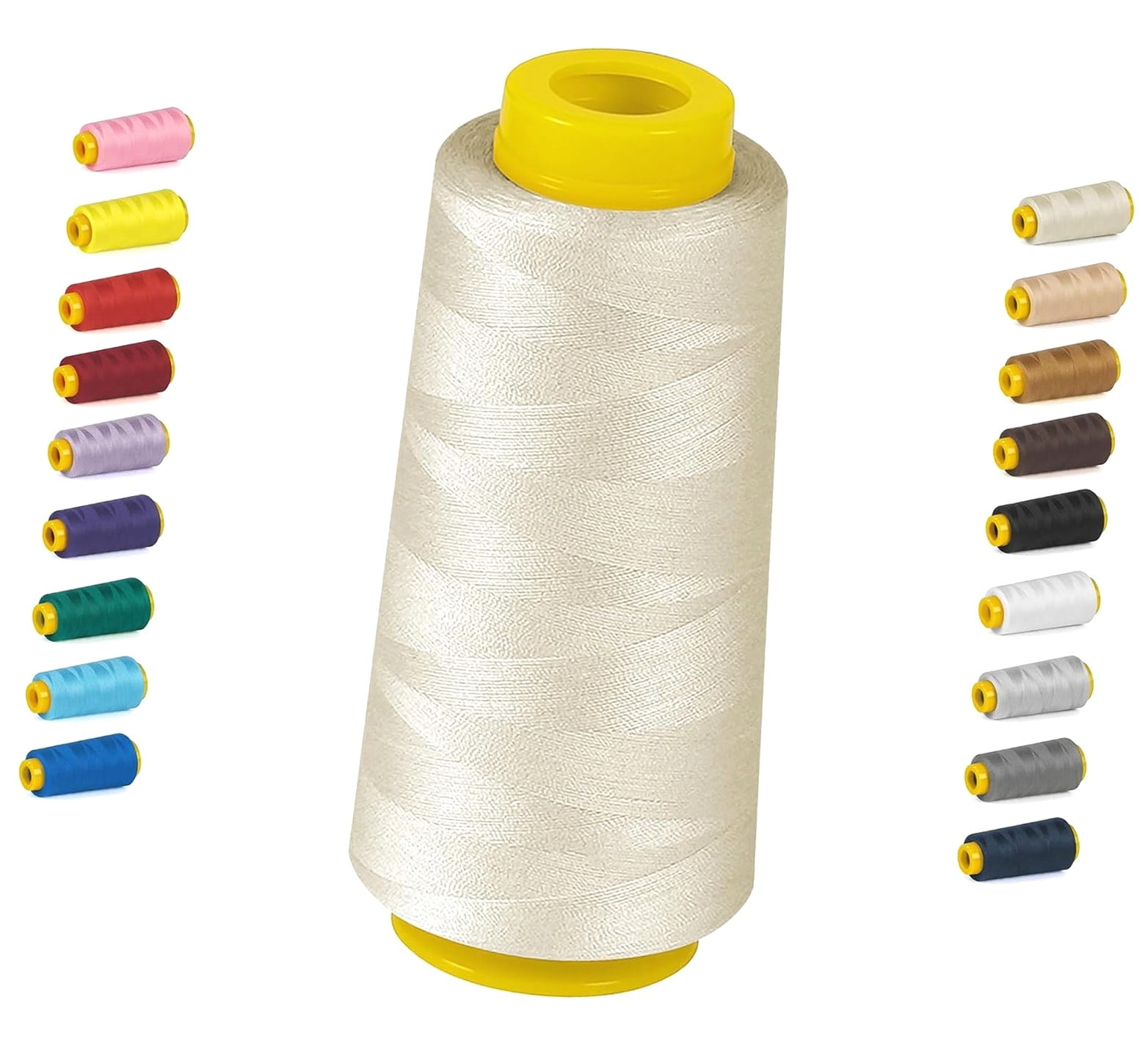 ANYWAY.GO 1800 Yards Serger Thread-Light , All Purpose Thread for ...