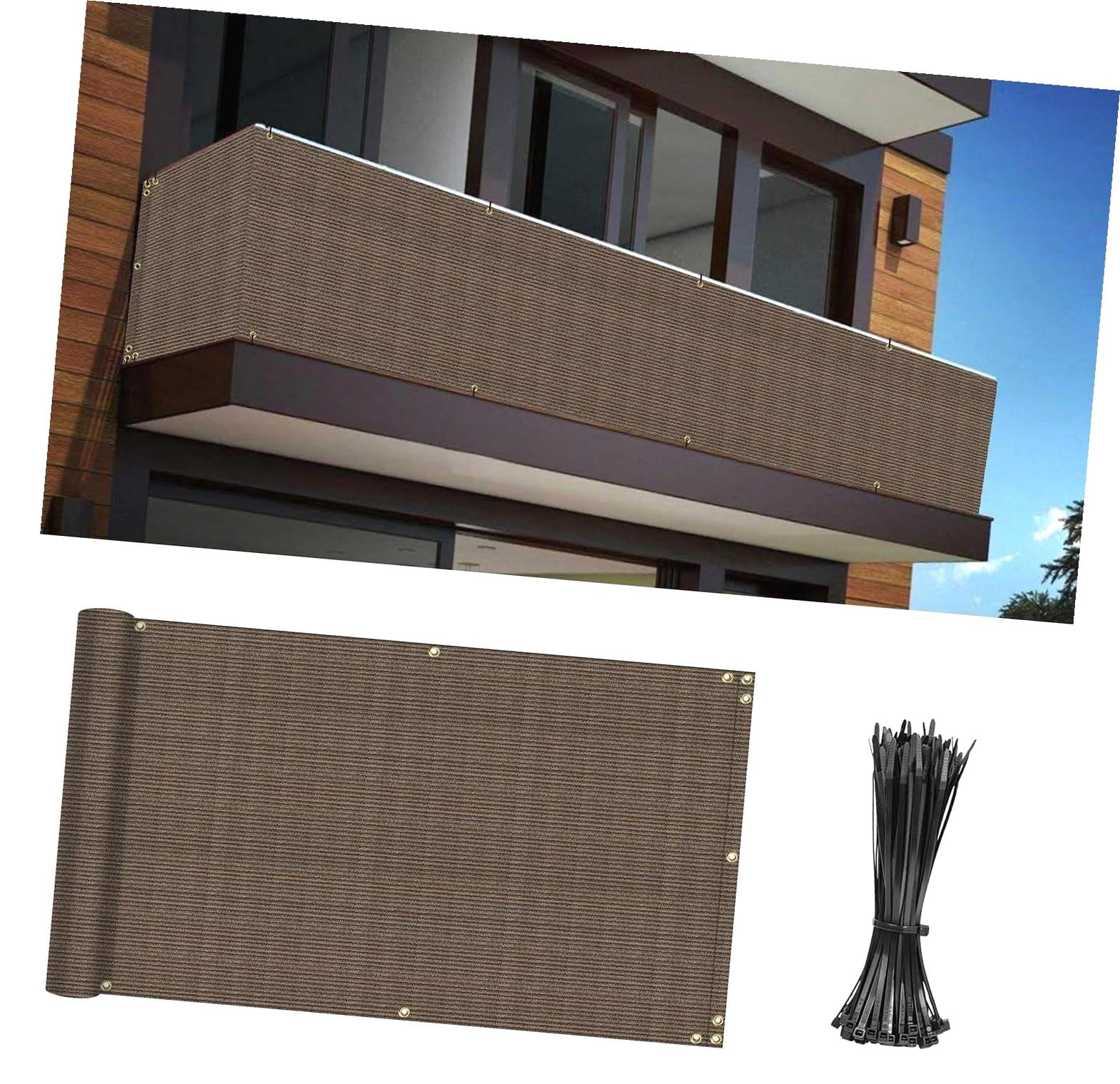 ANYWAY.GO 2.5 Feet by 25 Feet Balcony Privacy Screen Mesh Wind Barrier ...