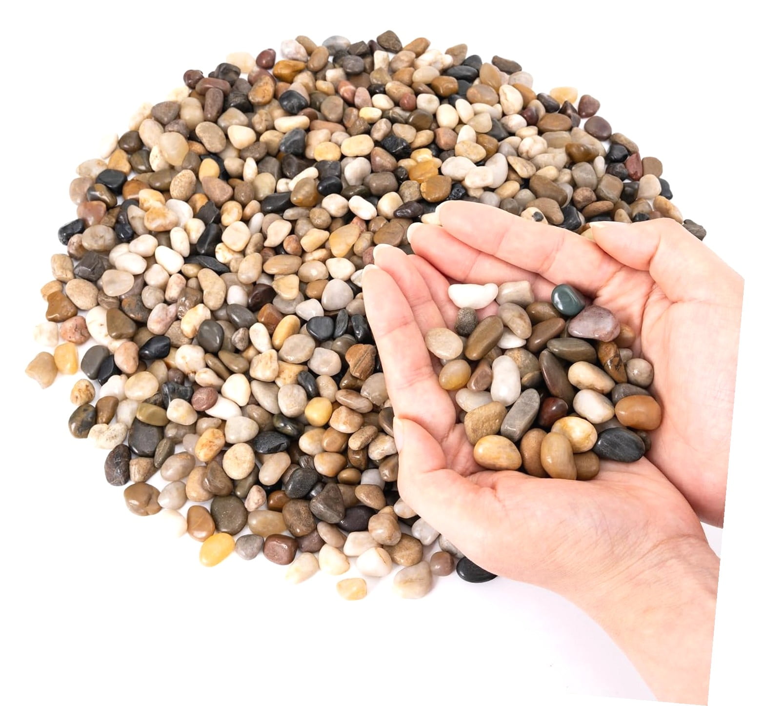 ANYWAY.GO 2.5-lb Pebbles for Indoor , 3/8" Pea Gravel for Vases, Small ...