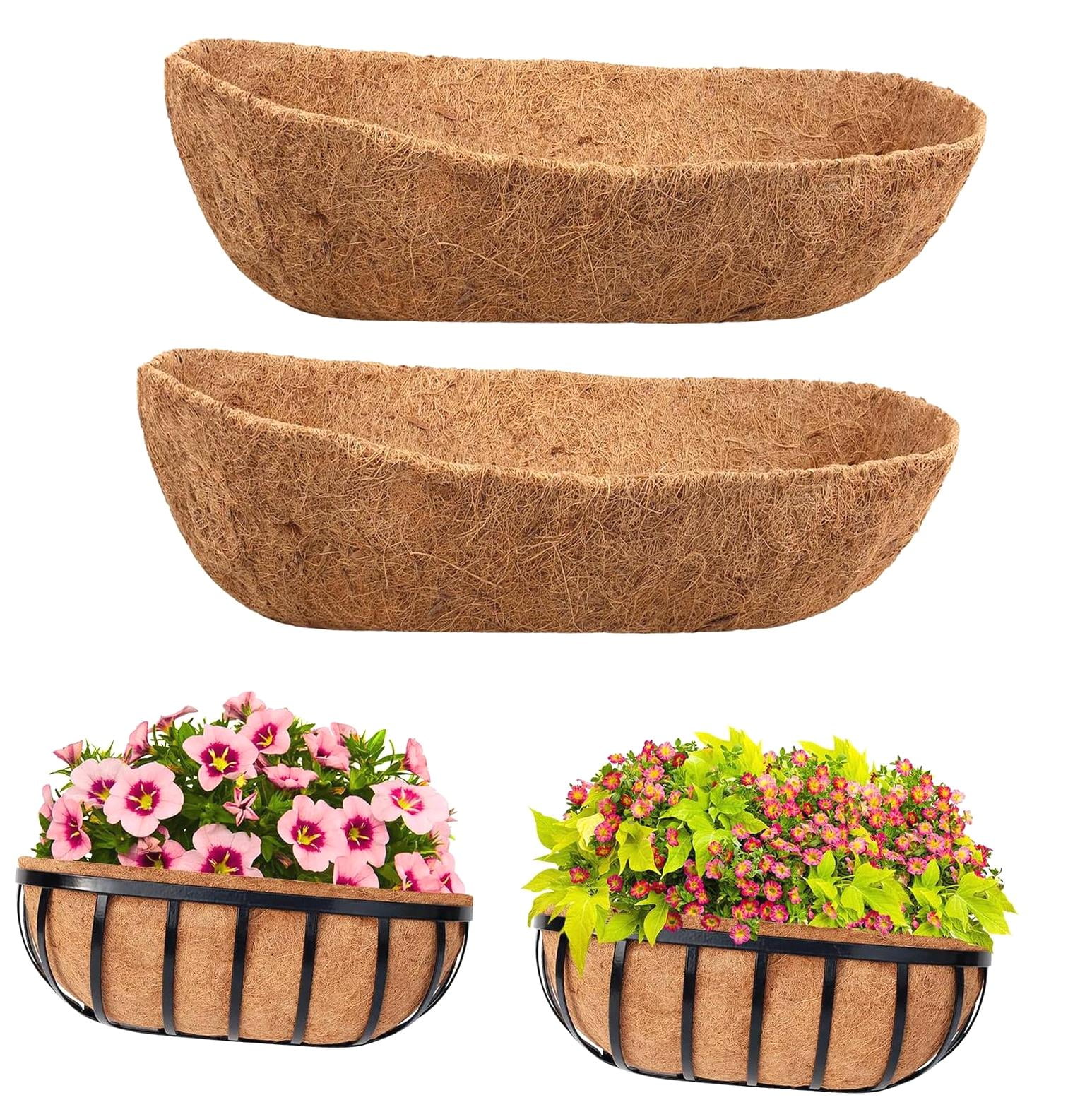 ANYWAY.GO 2 Pack 30 Inch Trough Coir Liners for Planters, Pre-Formed ...