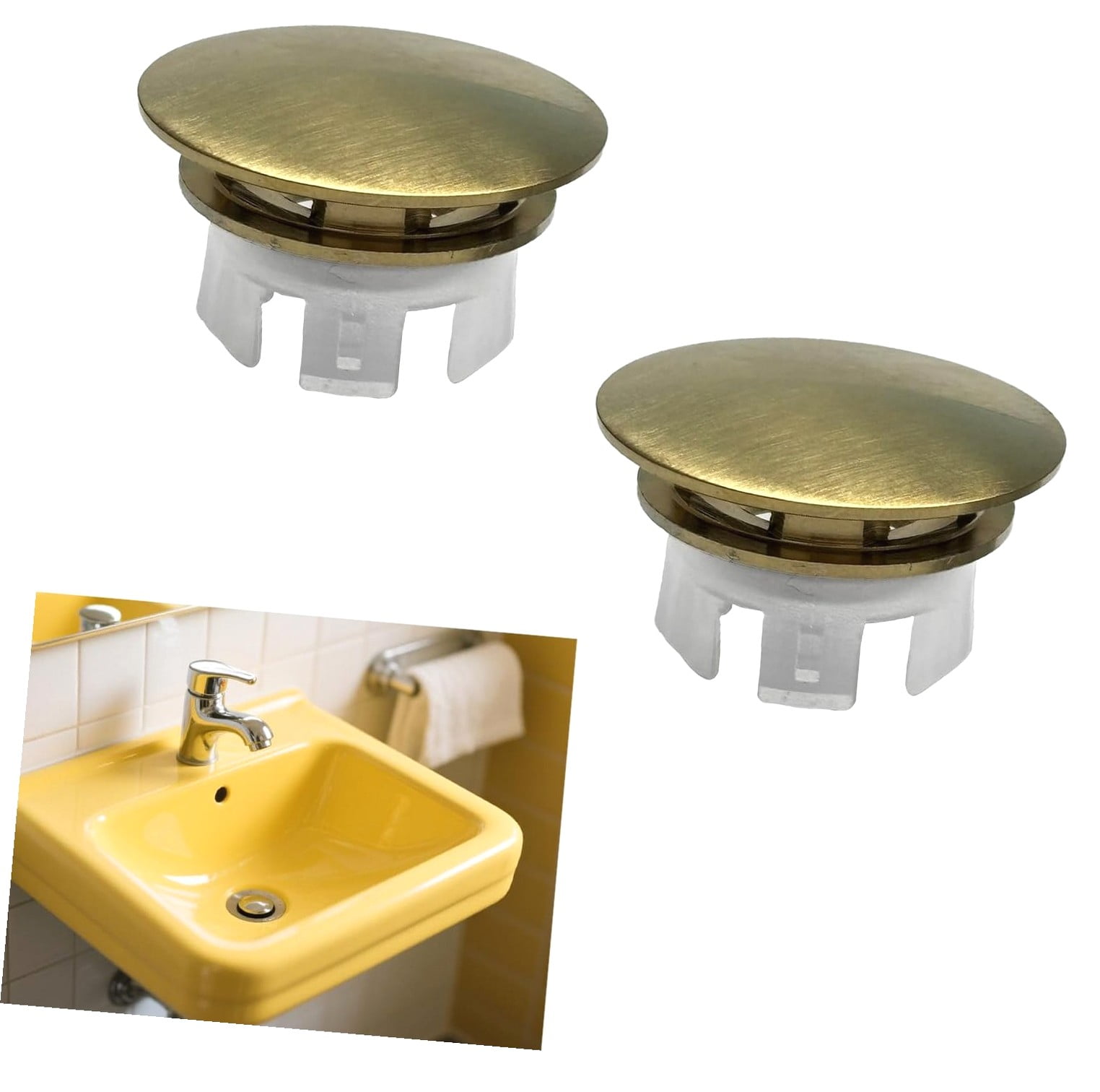 ANYWAY.GO 2 Pack Sink Overflow , Bathroom Sink Overflow Cover,Bathroom ...