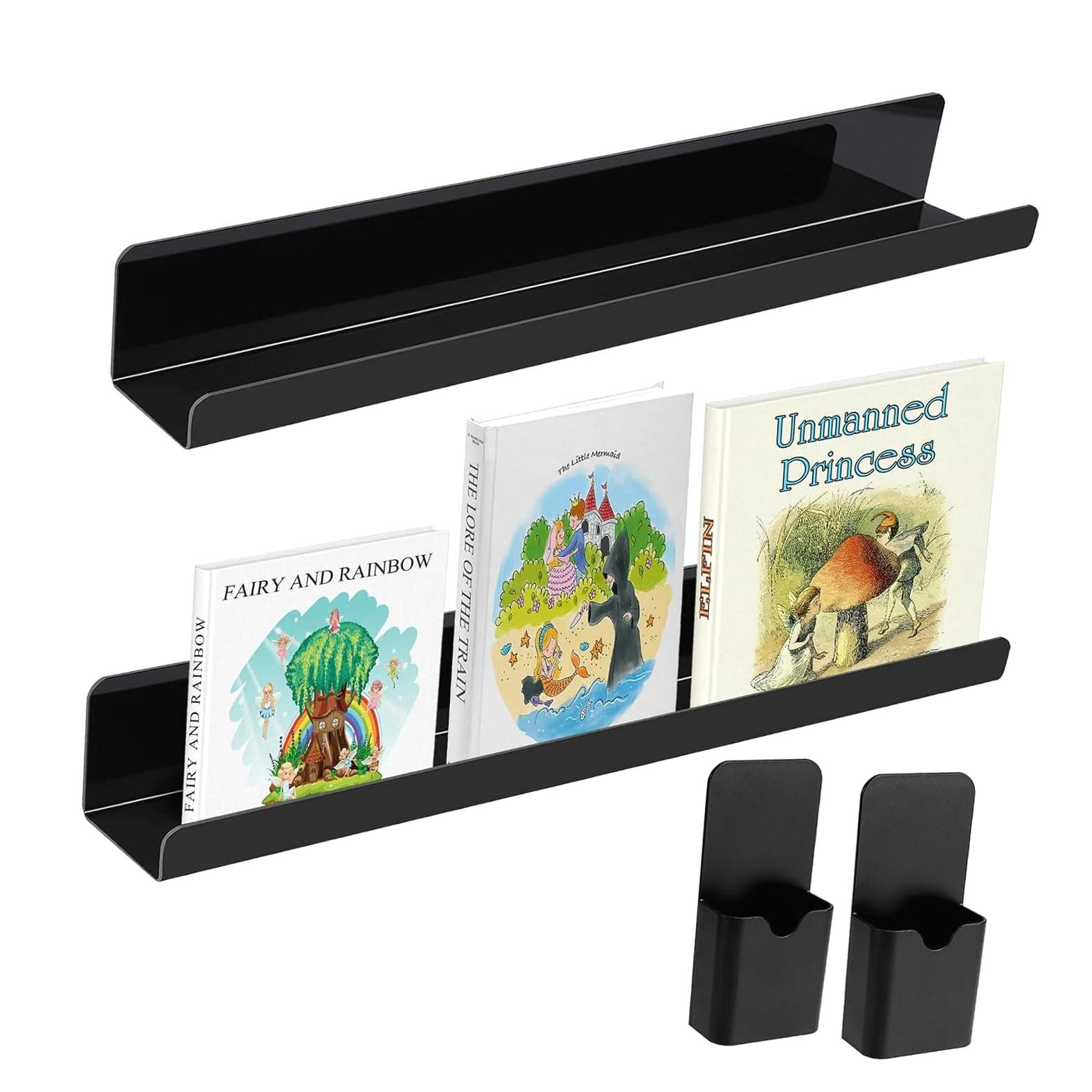 ANYWAY.GO 2 Pack Upgraded Magnetic Book Shelf for Whiteboard, Acrylic ...