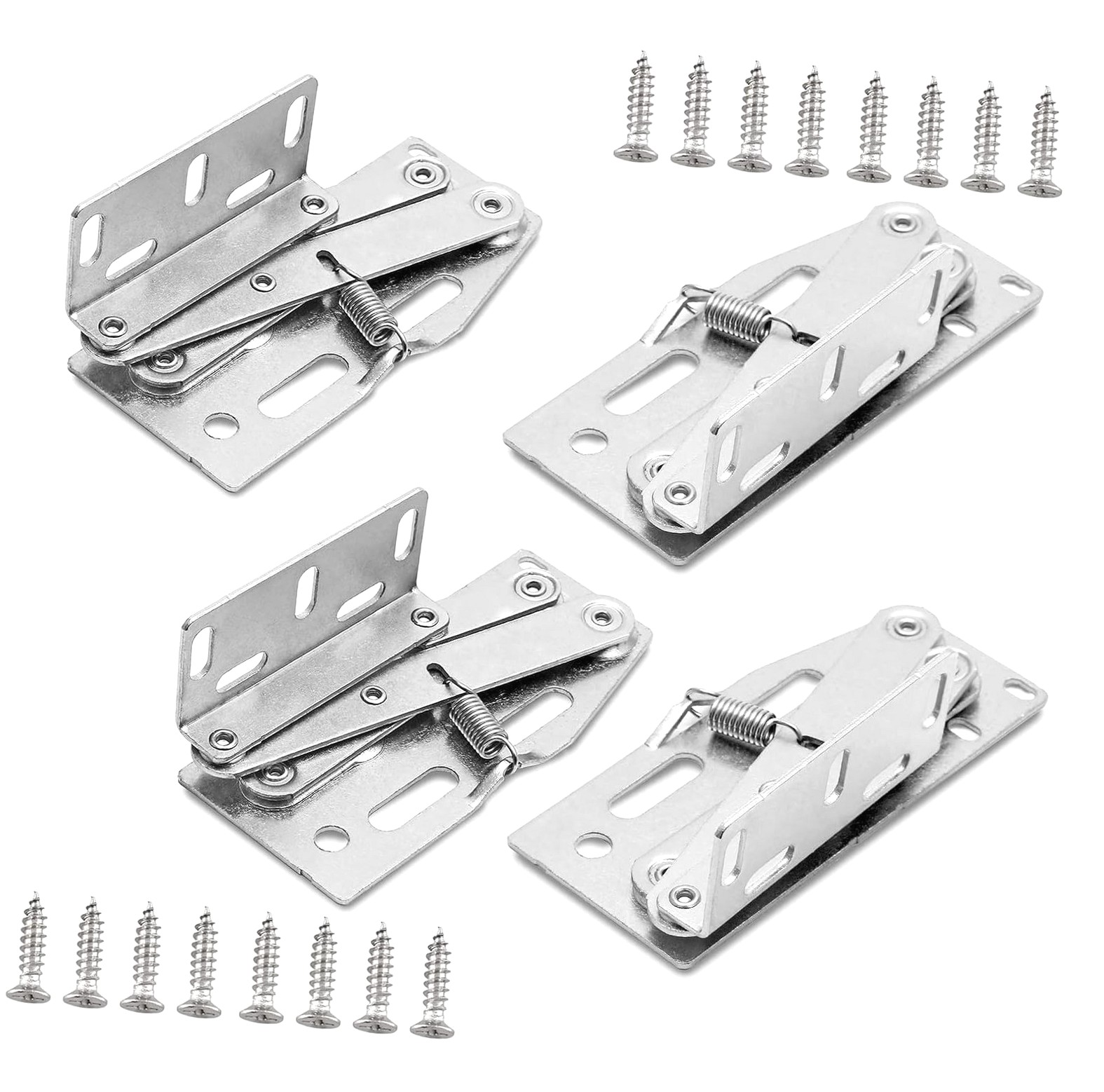 ANYWAY.GO 2 Pairs Scissor Hinges with Screws, Nickel Plated Steel Tip ...