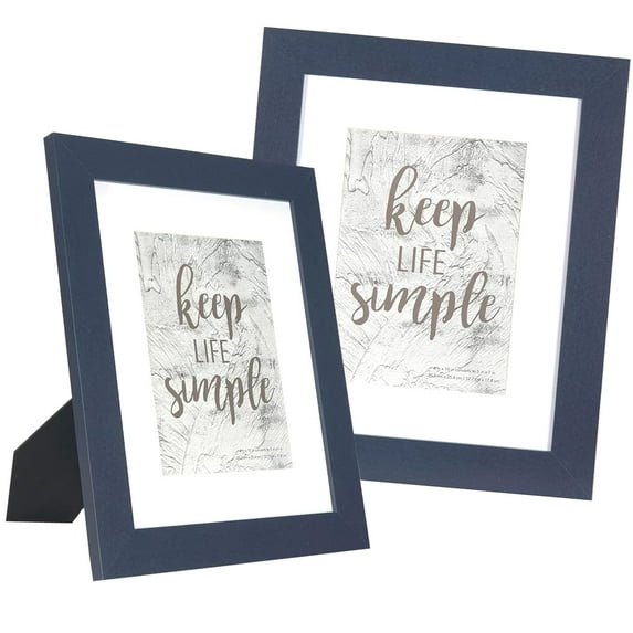 ANYWAY.GO 2 Pcs Navy Blue Picture Frame Set 8x10 Frame, Display 5x7 or ...