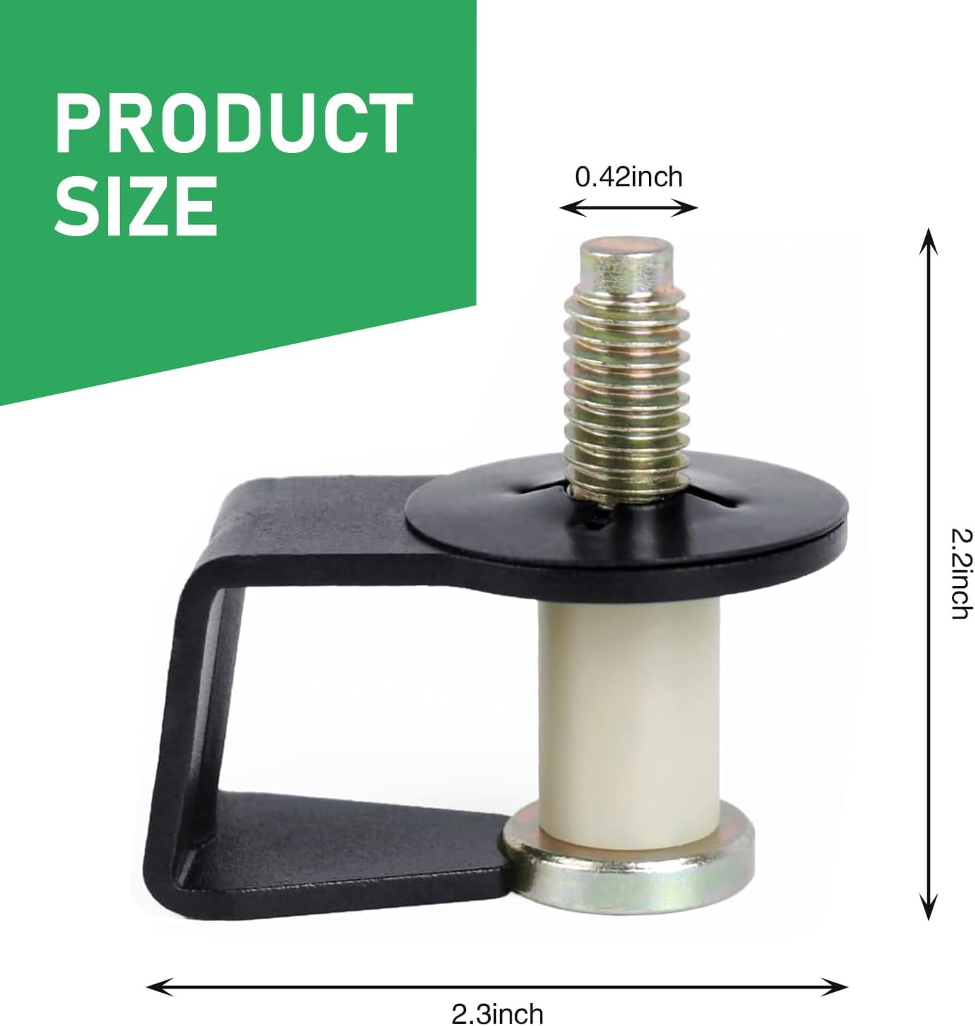 ANYWAY.GO 2-Piece Automotive 38448 Door Strike Bolt Set, 2.3" x 2.2 ...