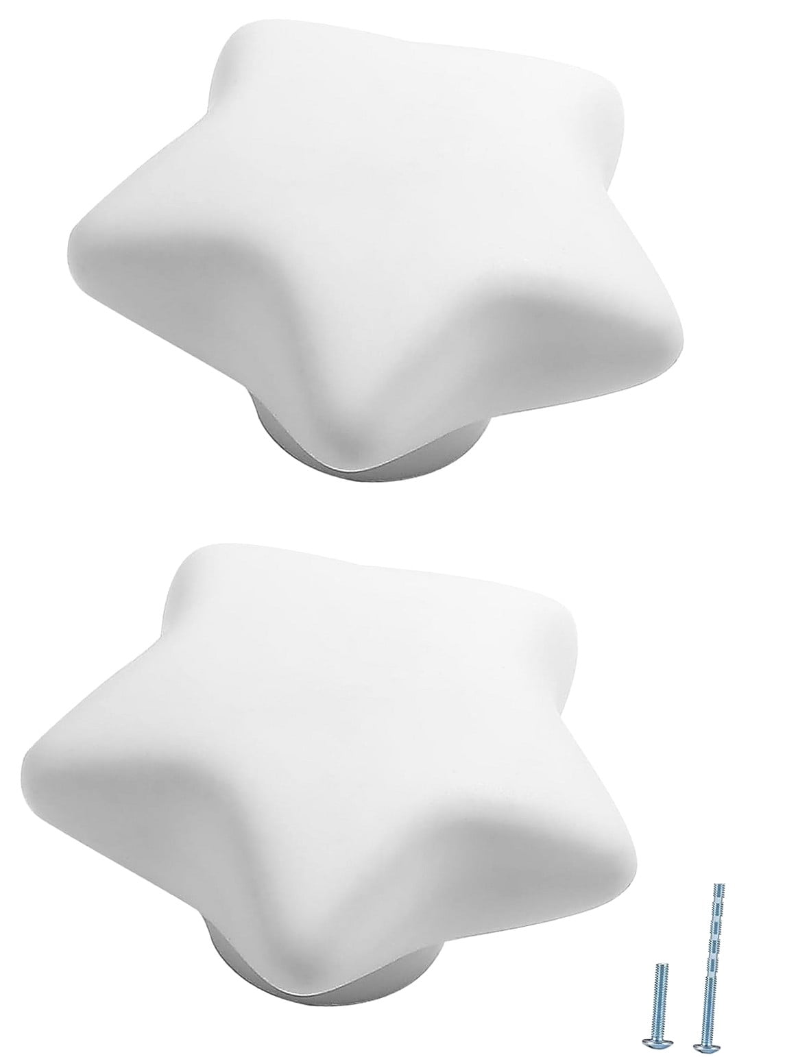 ANYWAY.GO 2-Piece White Star Ceramic Drawer Knobs, Cabinet Pulls ...