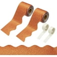 ANYWAY.GO 2 Rolls Glitter Bulletin Borders, 65.6ft Light Brown Border ...