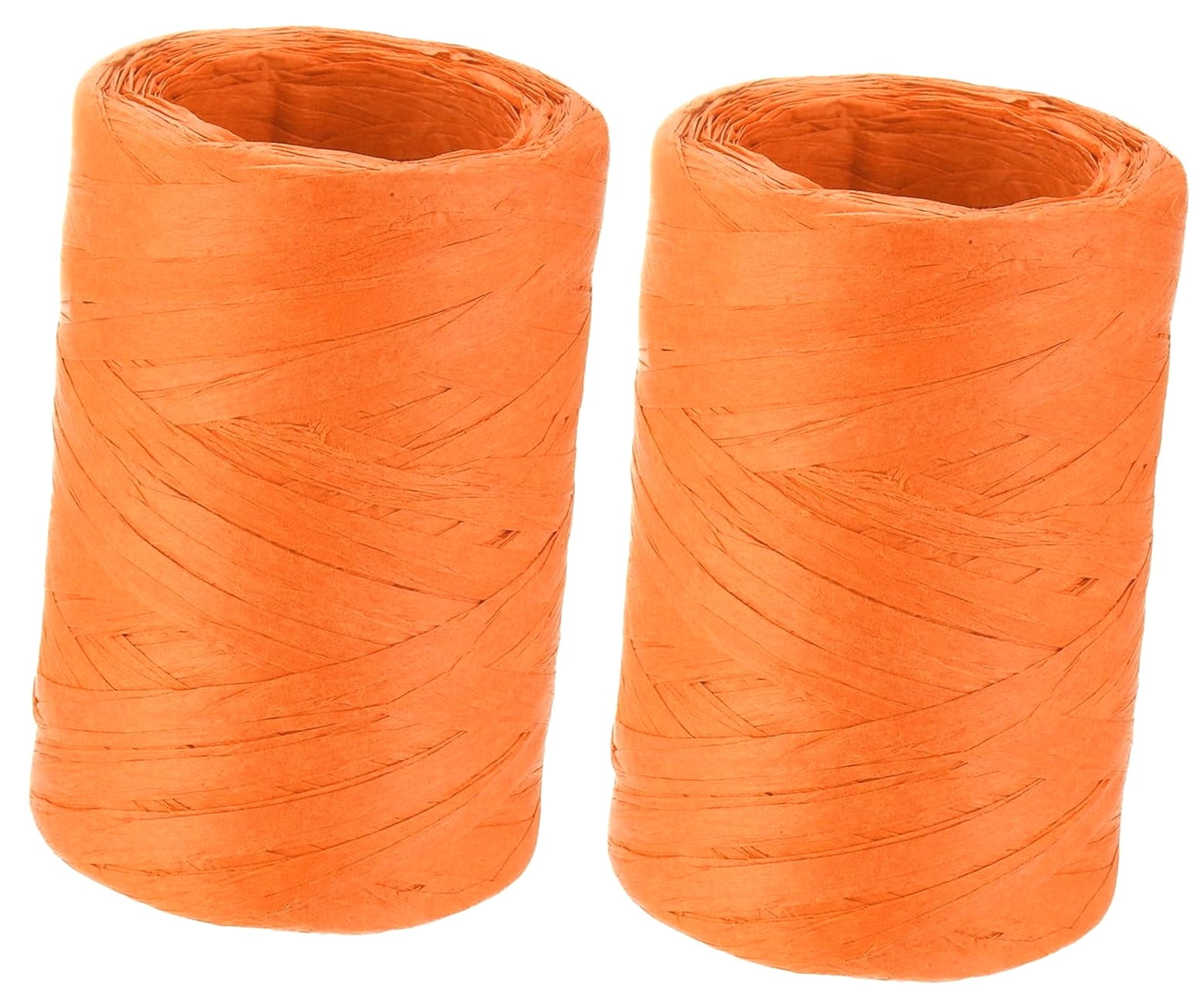 ANYWAY.GO 2 Rolls Raffia Paper Bulk,1/4 Inch 110 Yards Orange String ...